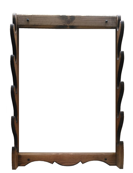 Rustic Wooden Gun Rack 5 Place Rifle Shotgun Wall Mount Display – Gun ...