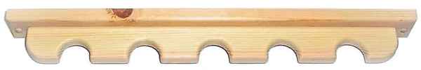 Pine Wooden Wall Gun Rack 5 Place Barrel Rests Vertical Closet Storage ...